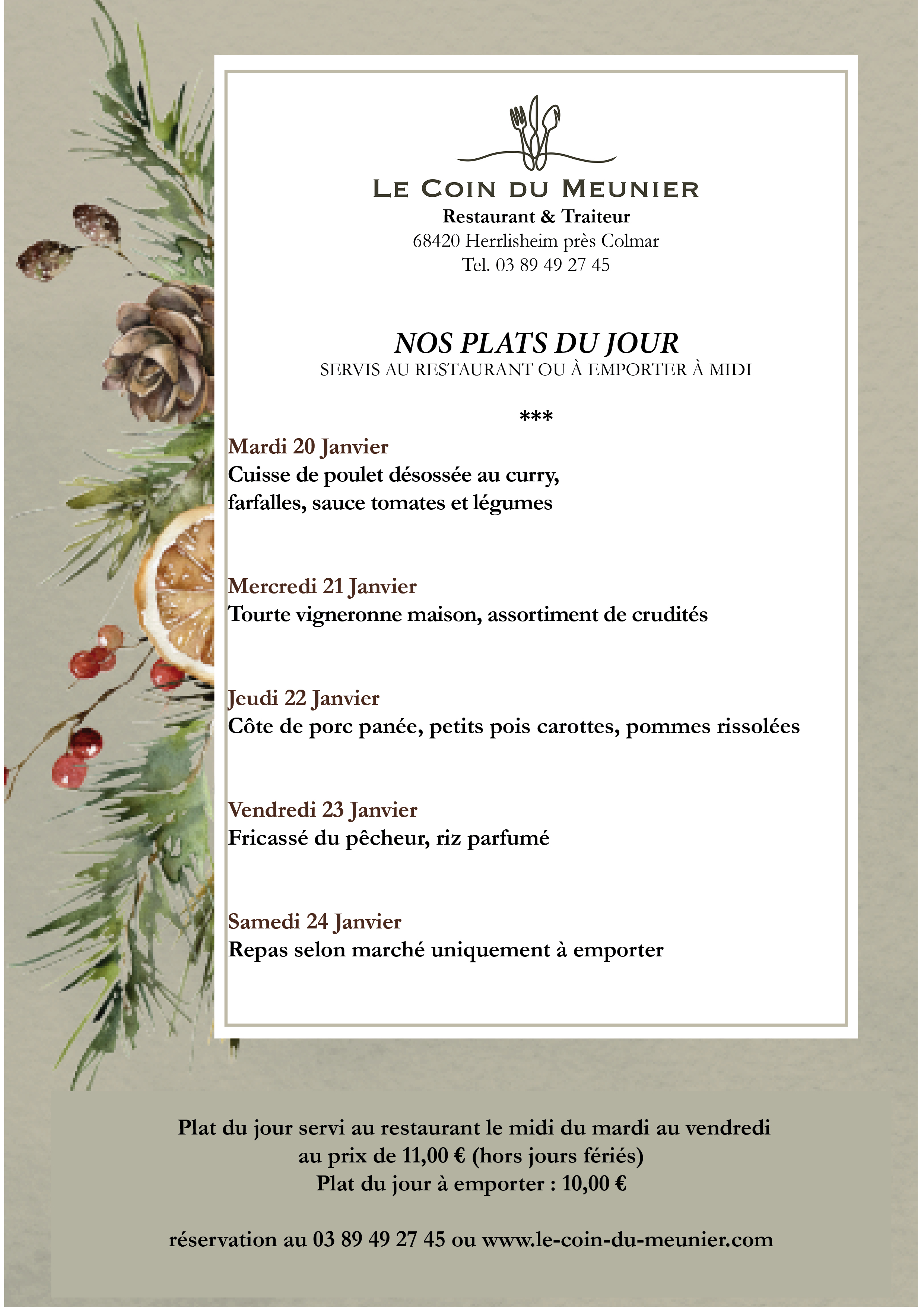 Le Coin du Meunier – Restaurant, Traiteur & Gîtes à Herrlisheim-prés-Colmar